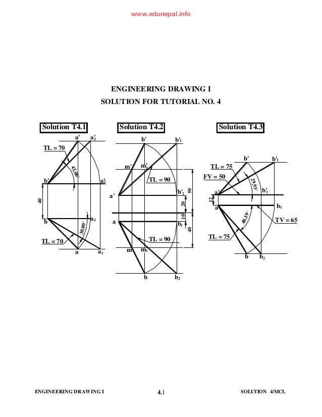 Engg drawing-i-tutorial-solution