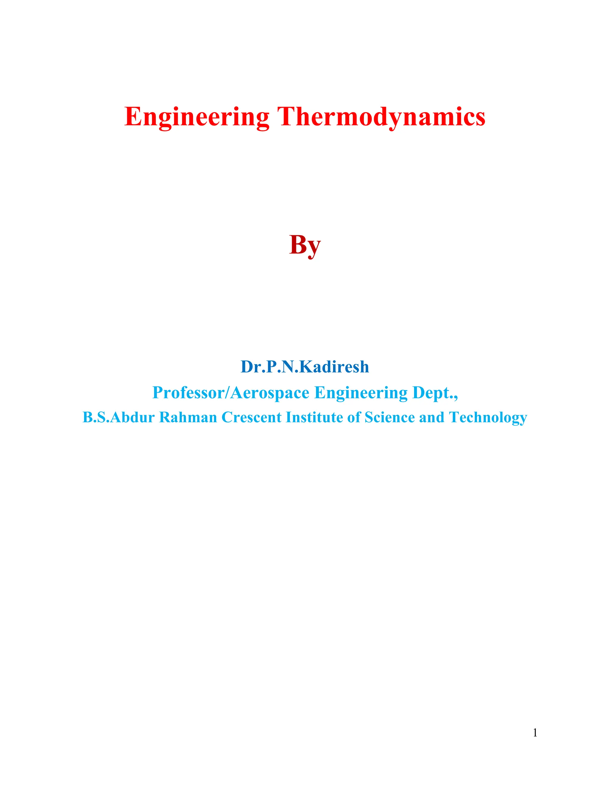 Engineering Thermodynamics Notes for Quick Reference | PDF