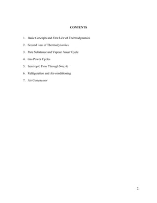 Engineering Thermodynamics Notes for Quick Reference | PDF