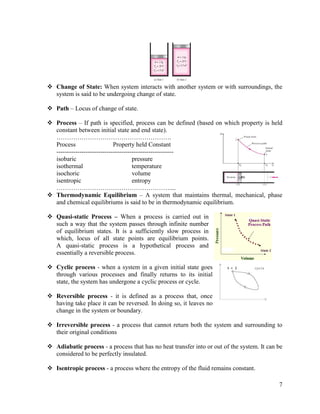 Engineering Thermodynamics Notes for Quick Reference | PDF