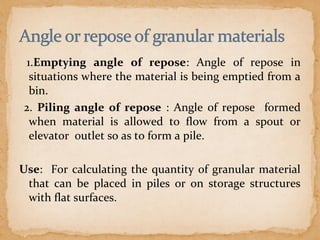 Friction of solids and flow of granular solids | PPT