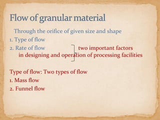 Friction of solids and flow of granular solids | PPT