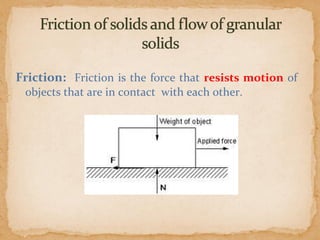 Friction of solids and flow of granular solids | PPT