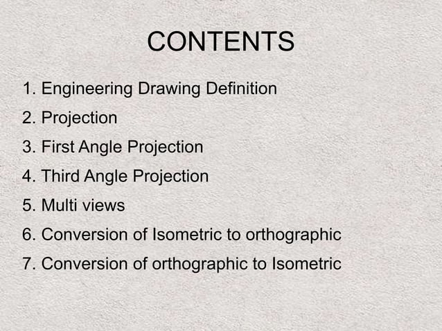 Basics of Engineering Drawing & first angle projection | PPTX