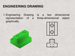 Basics of Engineering Drawing & first angle projection | PPTX