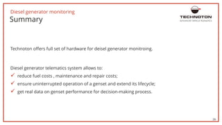 Industry solution presentation “Diesel generator monitoring" | PDF