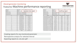 Industry solution presentation “Diesel generator monitoring" | PDF