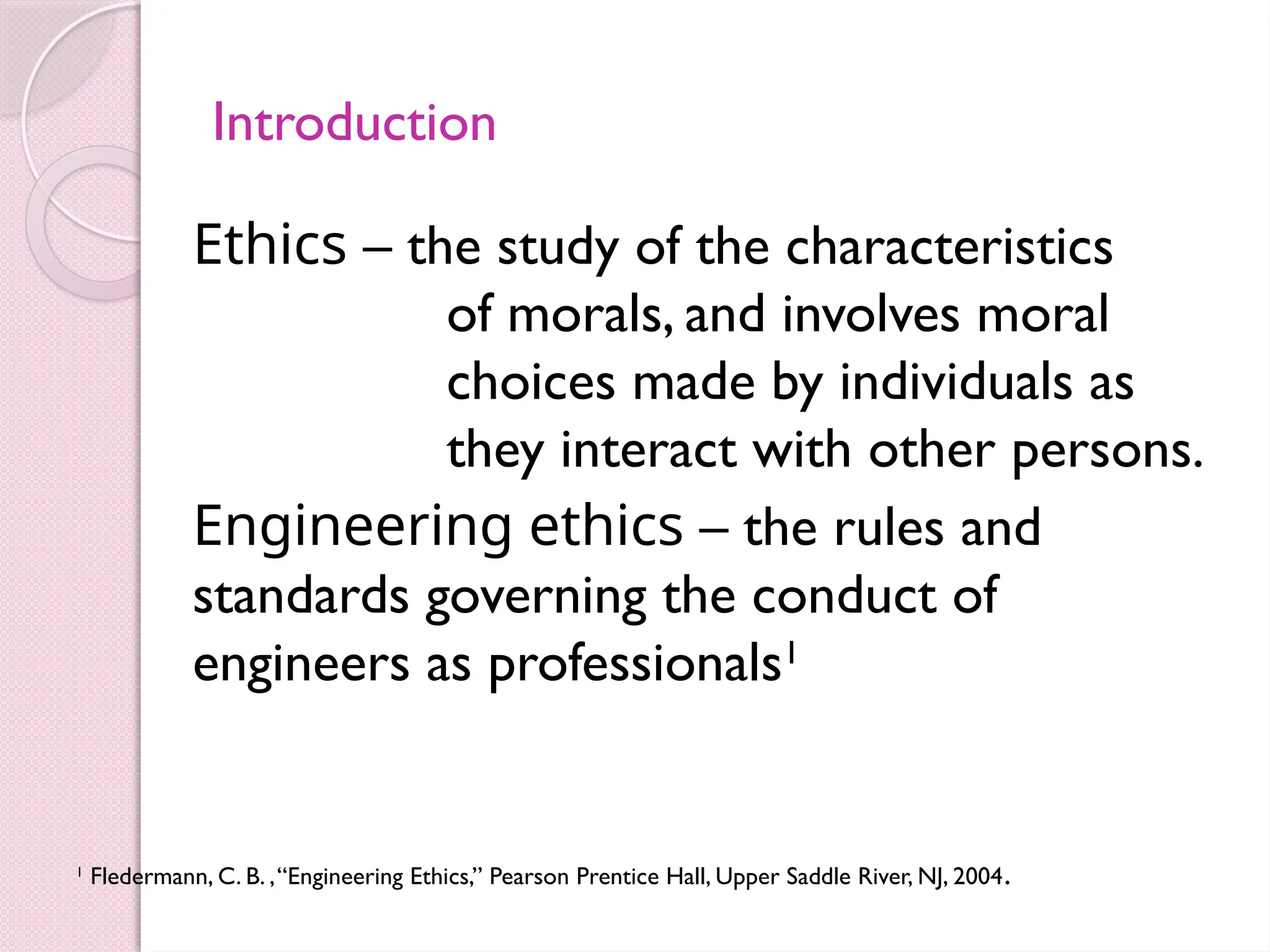 Engineering Ethics Presentation Introduction | PPTX