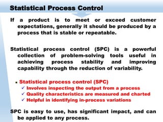 Quality Management and Statistical Process Control | PPT