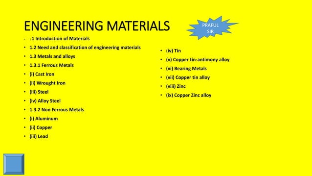 Engg material part 1 | PPT