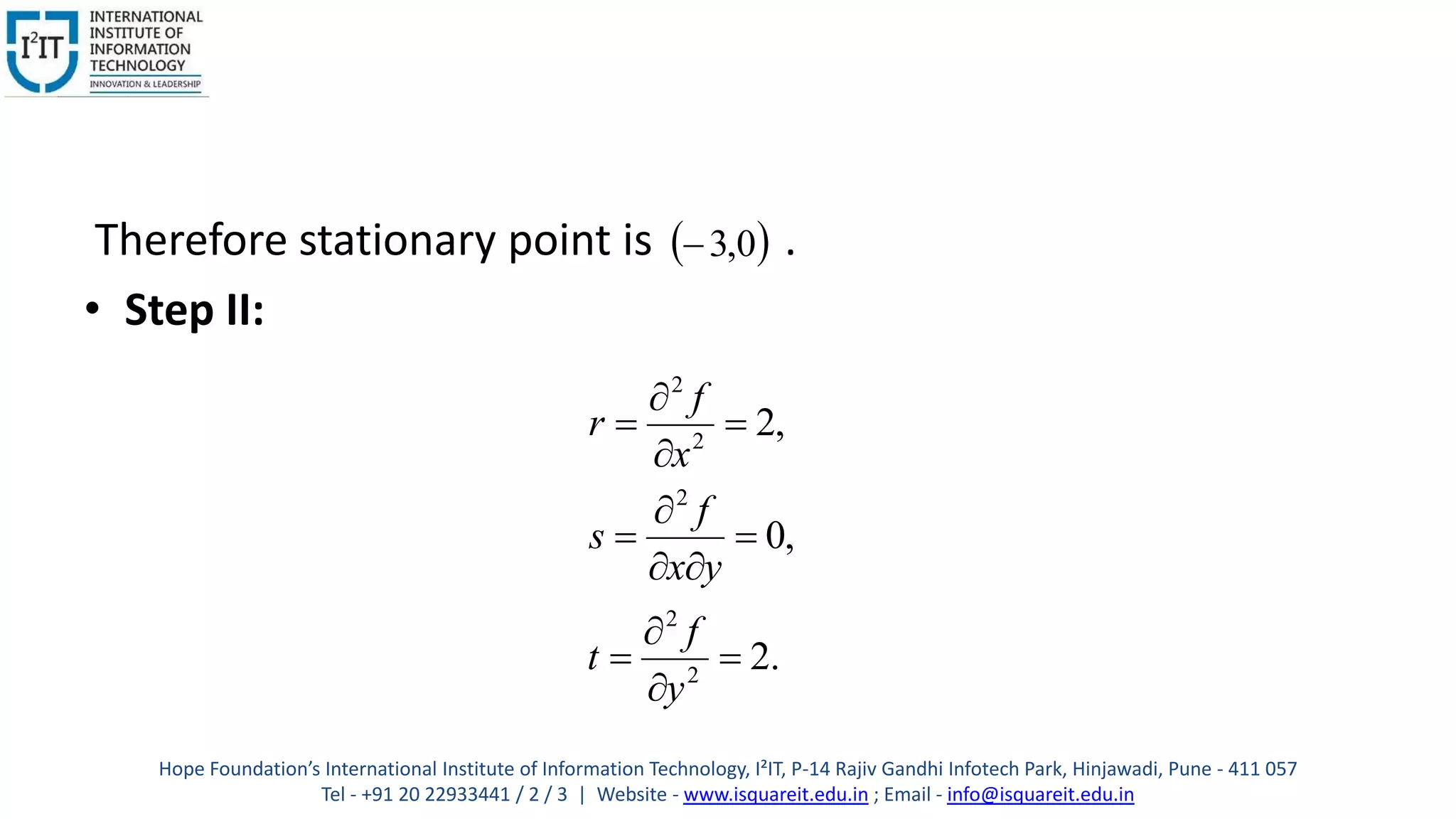 Engineering Mathematics Maxima And Minima Pptx