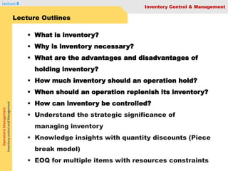 Inventory Control & Management | PPTX