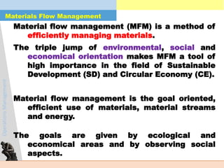 Materials Flow Methods & Analysis | PPTX