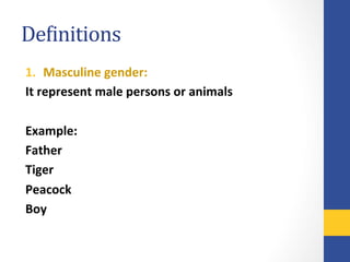 Gender and types-English Grammar | PDF