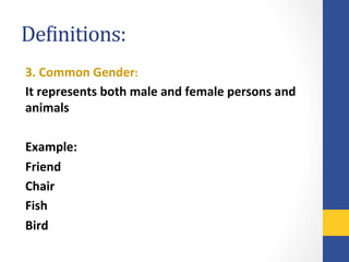 Gender and types-English Grammar | PDF