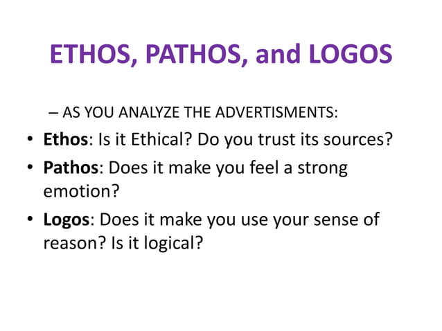 Argumentative Appeals: Ethos, Pathos & Logos | PPT