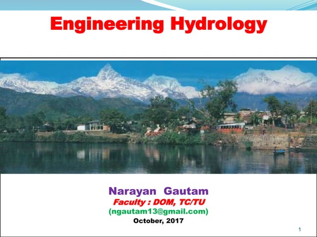 Engineering Hydrology : Introduction and measurements | PPT