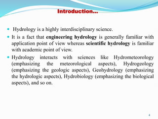 Engineering Hydrology : Introduction and measurements | PPT