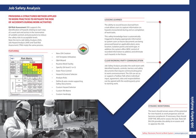 Engica Q4 Safety brocure - Permit to Work - ISSOW | PDF