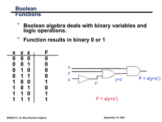 Intro to Electrical and Computer Engineering-Lecture 6-More Boolean ...