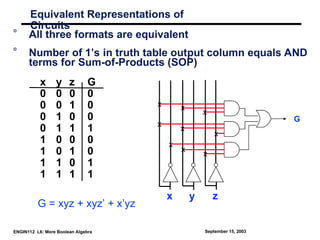Intro to Electrical and Computer Engineering-Lecture 6-More Boolean ...