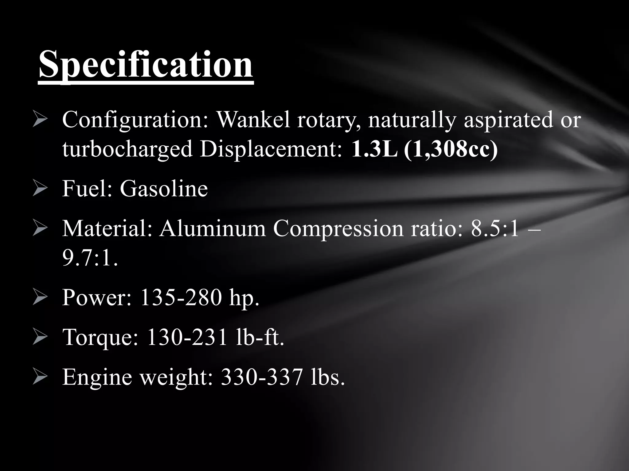 Wankel Rotary engine .pptx | Auto Parts | Automotive