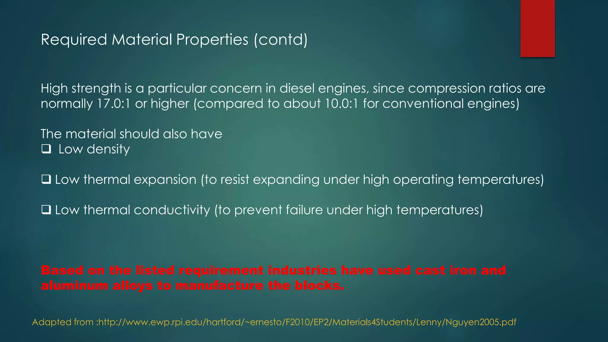 Engine block manufacturing process | PPTX