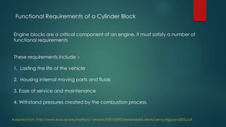 Engine block manufacturing process | PPTX