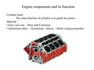 IC Engine components and functions | PPTX | Auto Parts | Automotive