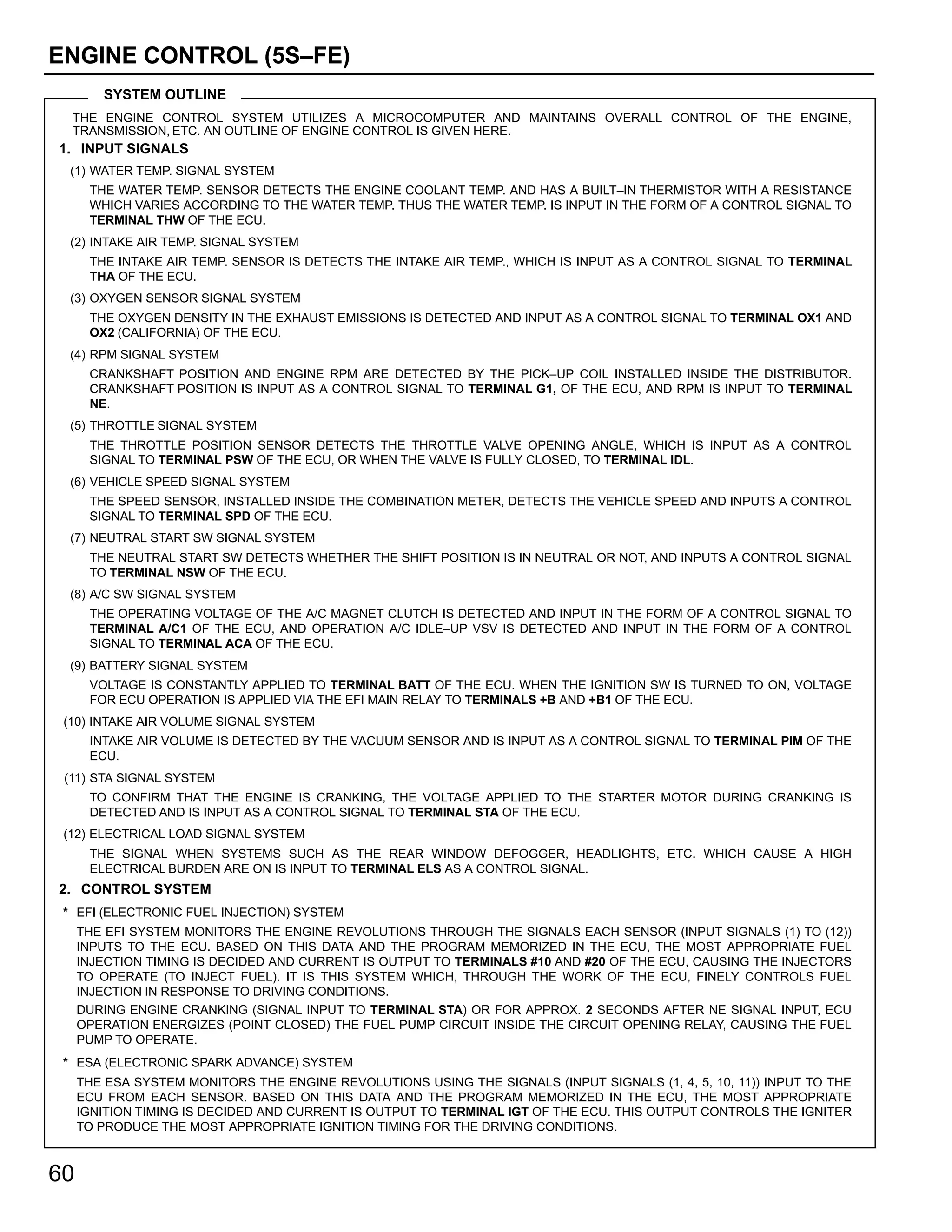 EWD Engine control (5 sfe) | PDF