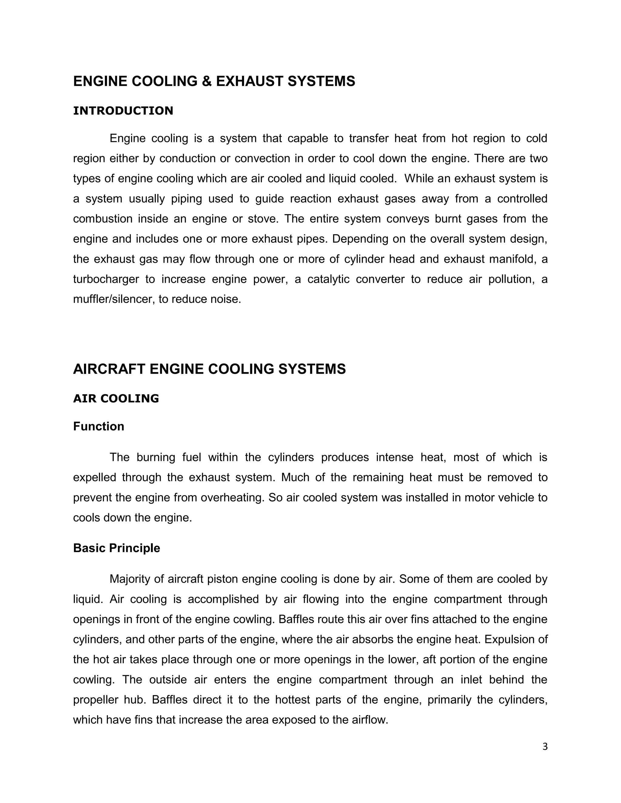 Report of Engine Cooling & Exhaust System | PDF