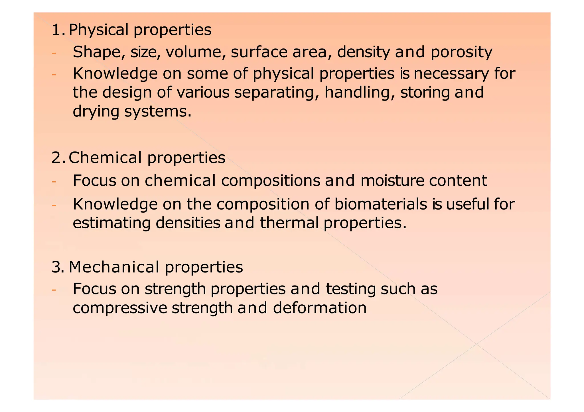 Engineering Properties of Food and Biological Materials | PPTX