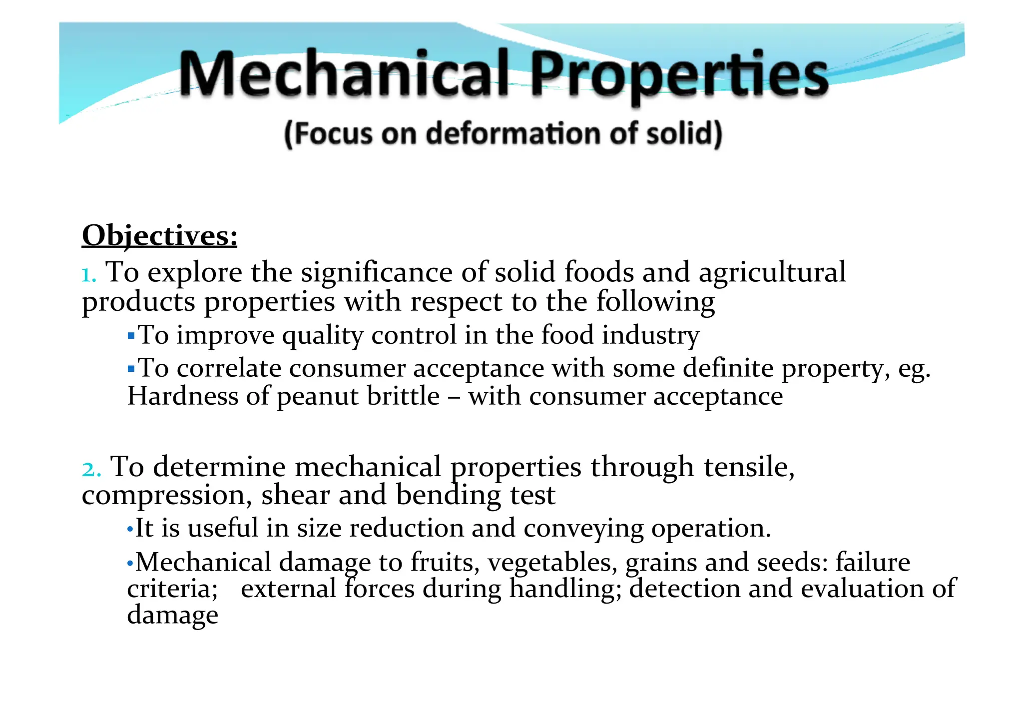 Engineering Properties of Food and Biological Materials | PPTX