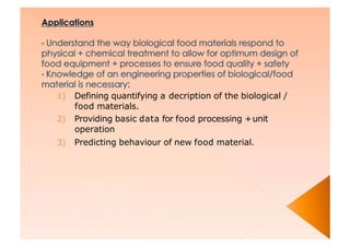 Engineering Properties of Food and Biological Materials | PPTX