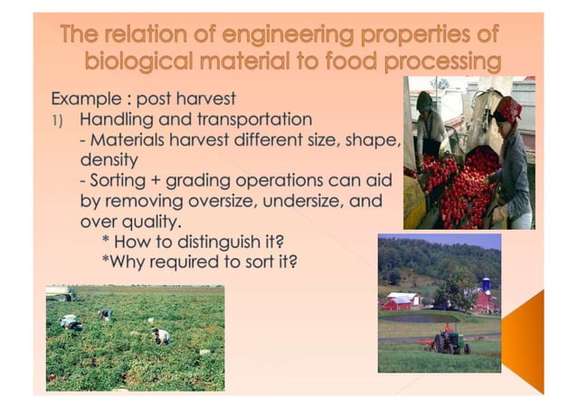 Engineering Properties of Food and Biological Materials | PPTX