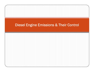 Engine emission and their control | PDF