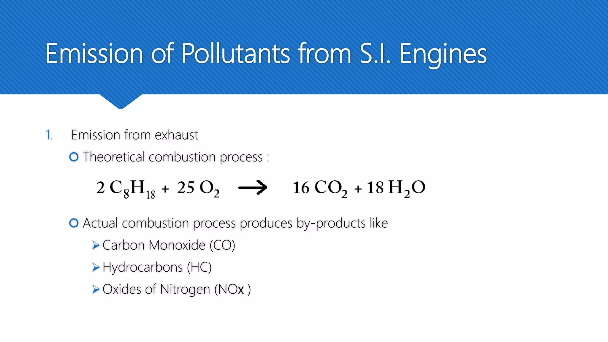 Engine emission and their control | PPTX