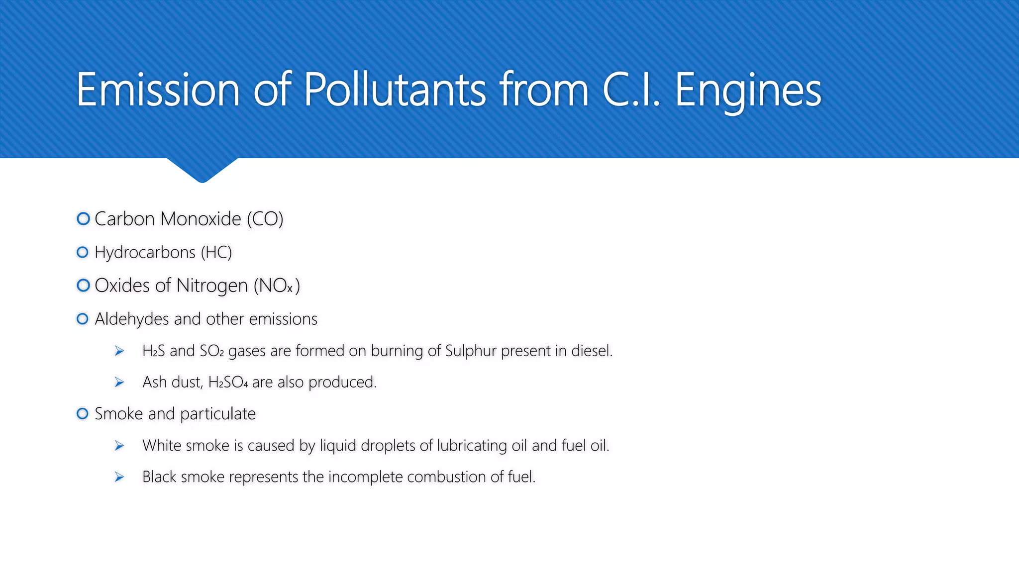 Engine emission and their control | PPTX