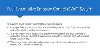 Engine emission and their control | PPTX