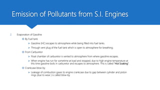Engine emission and their control | PPTX