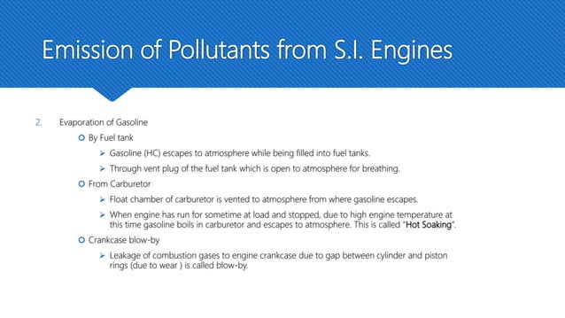 Engine emission and their control | PPTX