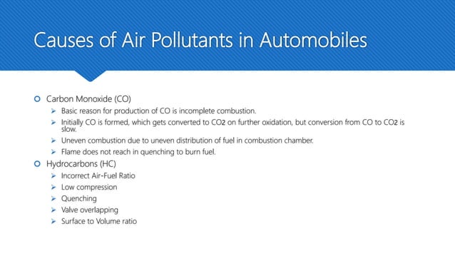 Engine emission and their control | PPTX