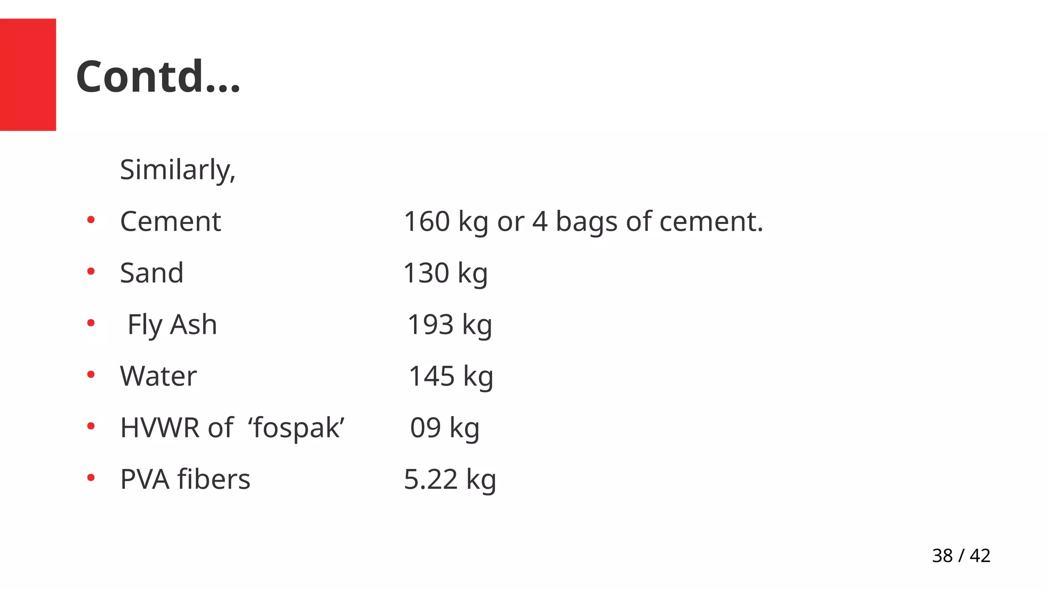 Engineered cementatious composite, mix design of normal concrete, mix ...