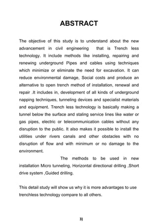 Trench less Technology | PDF