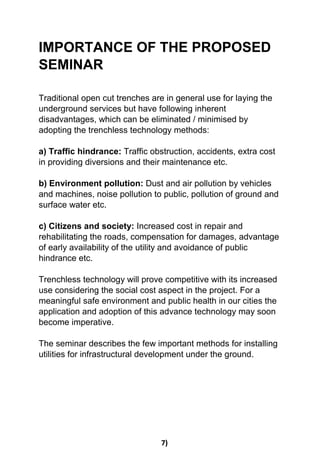 Trench less Technology | PDF