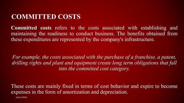 Engineered, discretionary and committed costs
