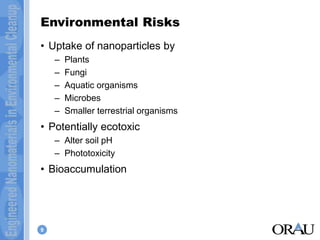 The use of Engineered Nanomaterials in Environmental Remediation ...