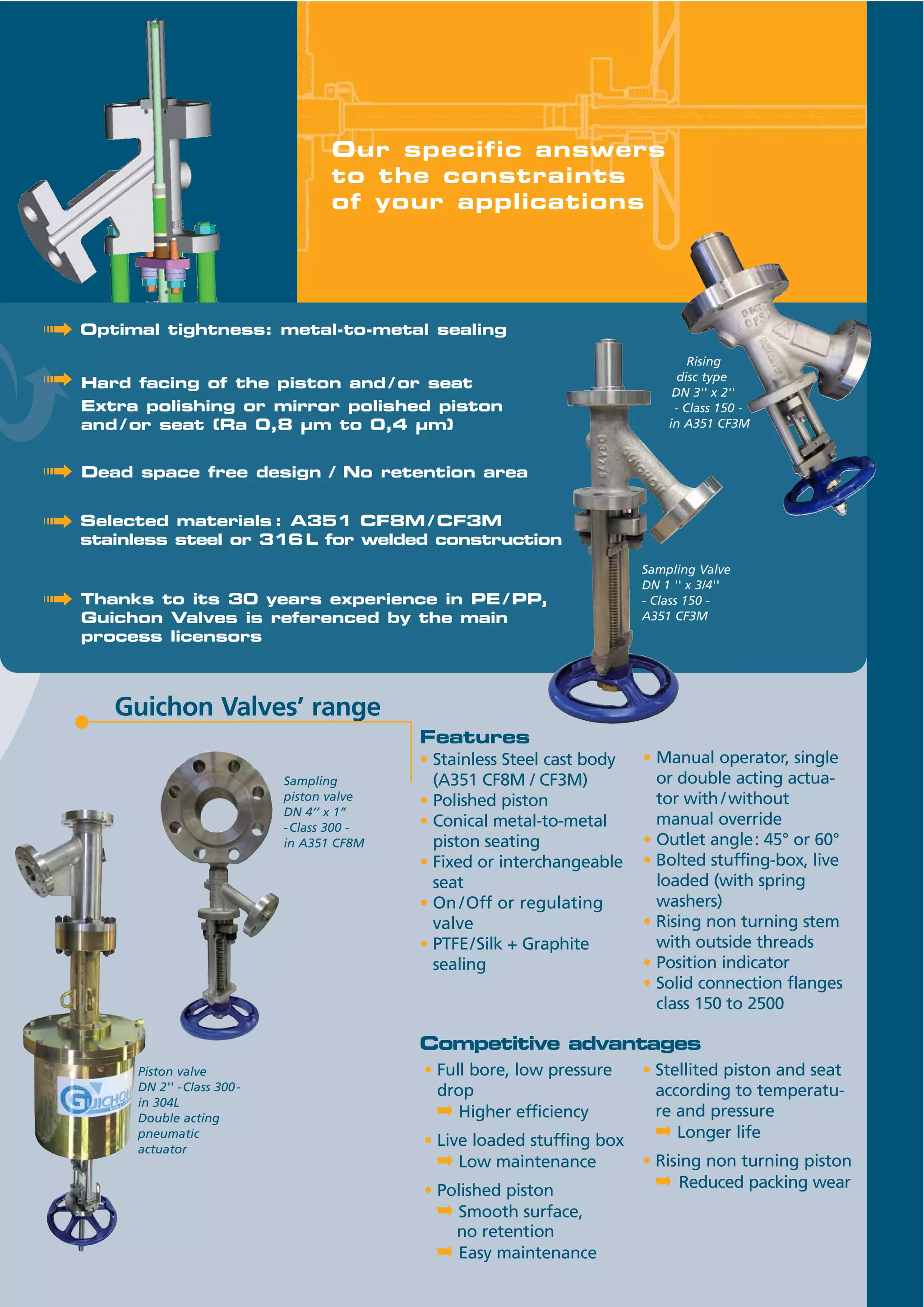 Engineered valves for plastics polymers-pe-pp industry-Guichon valves | PDF
