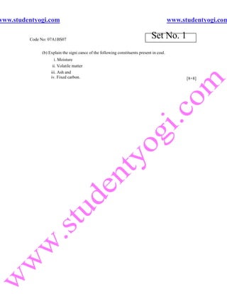 Engineering Chemistry 1 Jntu Model Paper{Www.Studentyogi.Com} | PDF