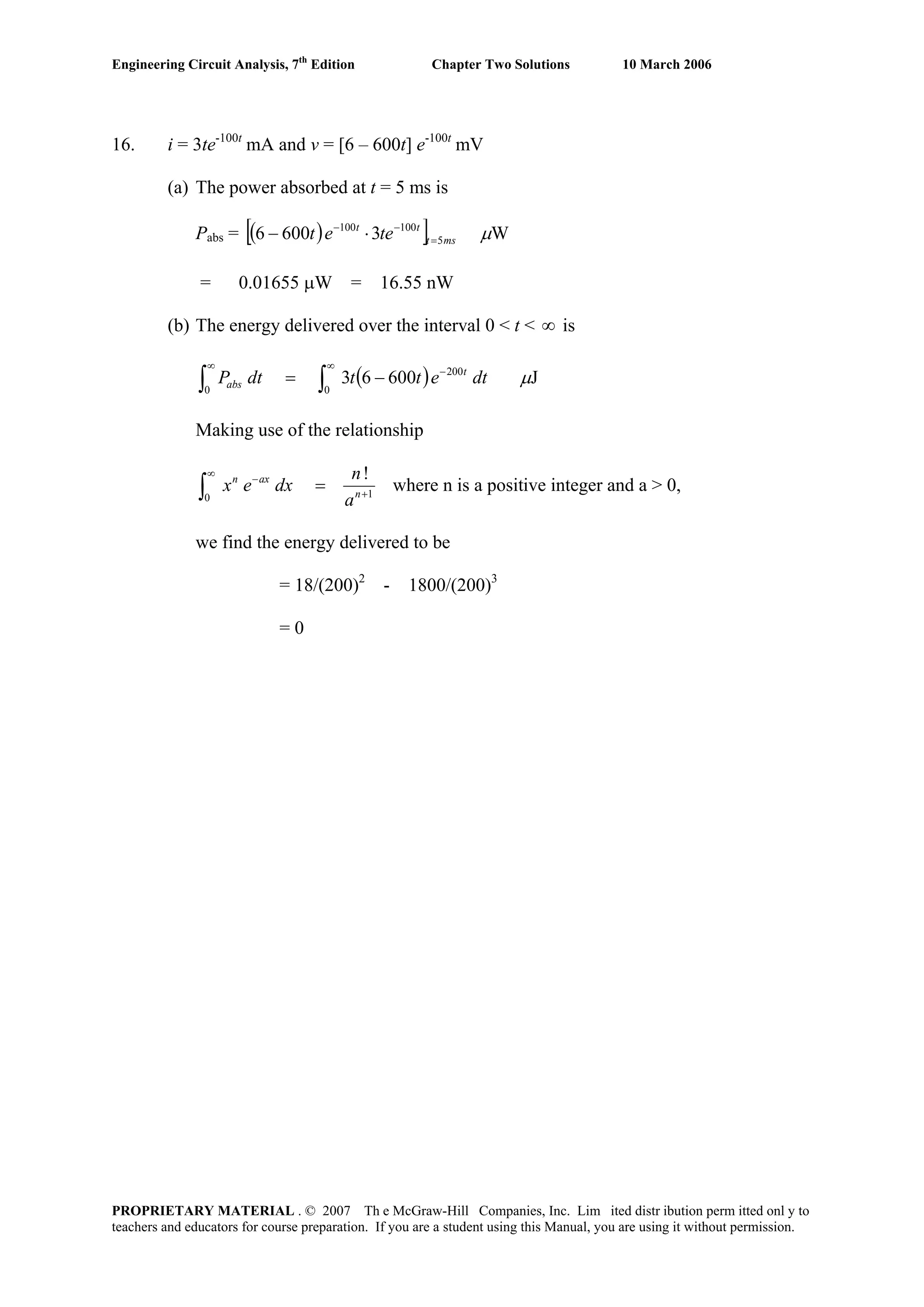 Engineering circuit-analysis solutions 7ed hayt | PDF